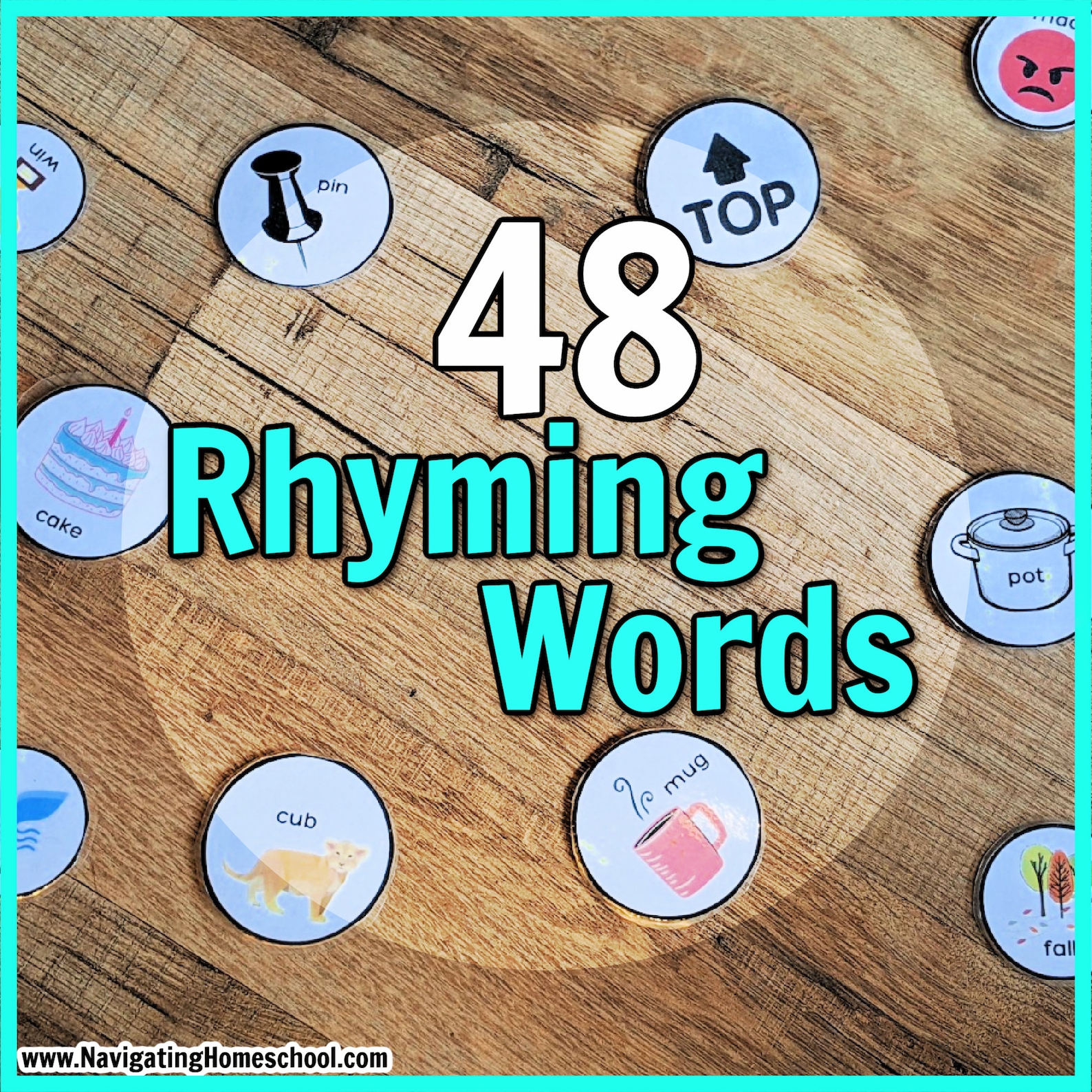 Rhyming Words, Objects, and Pictures - Rhyming Pairs Activity for ...