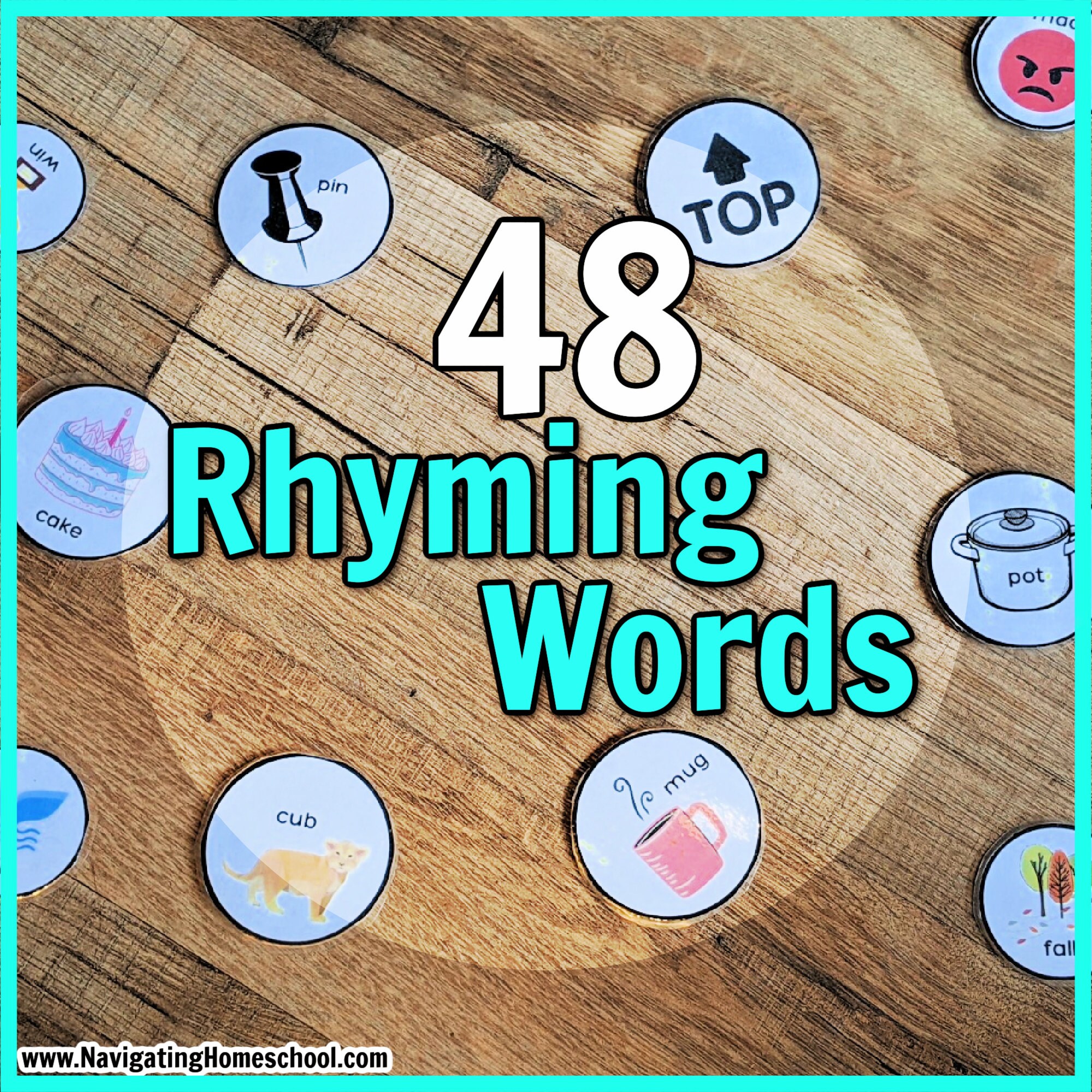 Rhyming Words, Objects, and Pictures - Rhyming Pairs Activity for ...