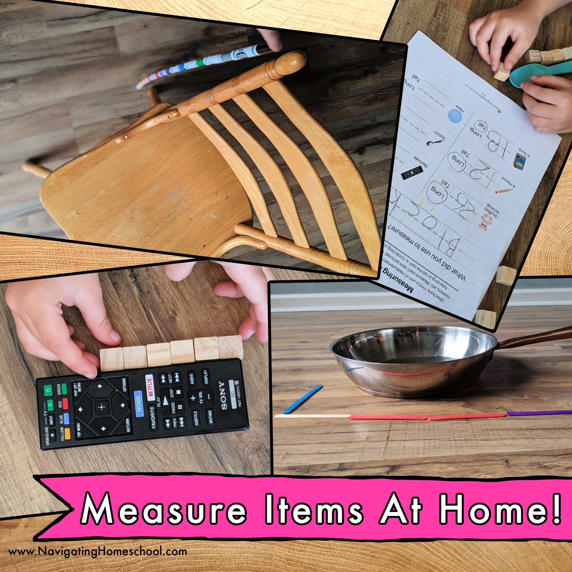Measurement Worksheets for Measuring REAL Items - Preschool ...