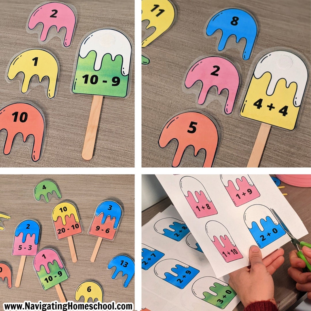Addition Subtraction Math Activity Printable - Kindergarten 1st Grade ...