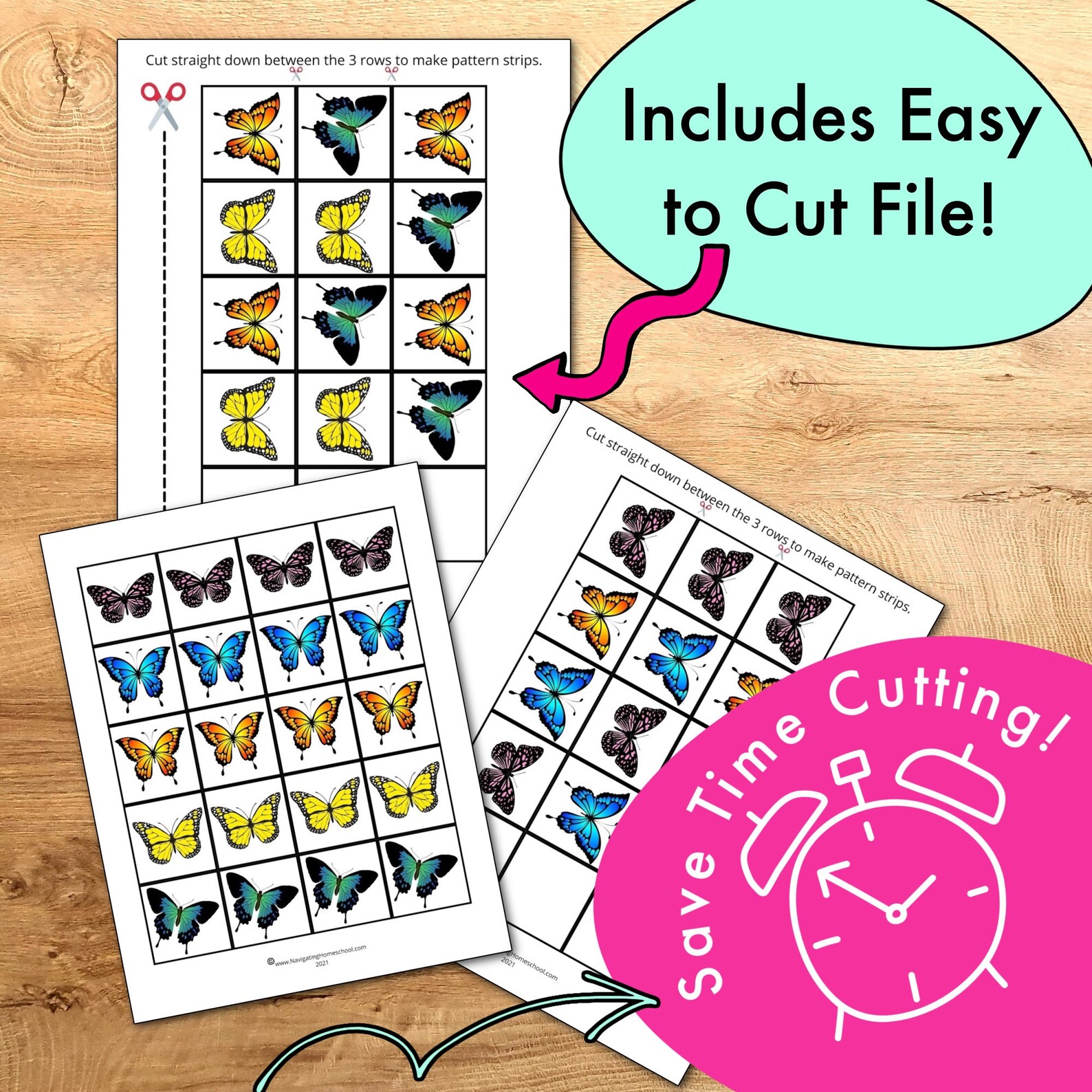 Pattern Worksheets - Butterfly Themed - Math Skills - Preschool ...