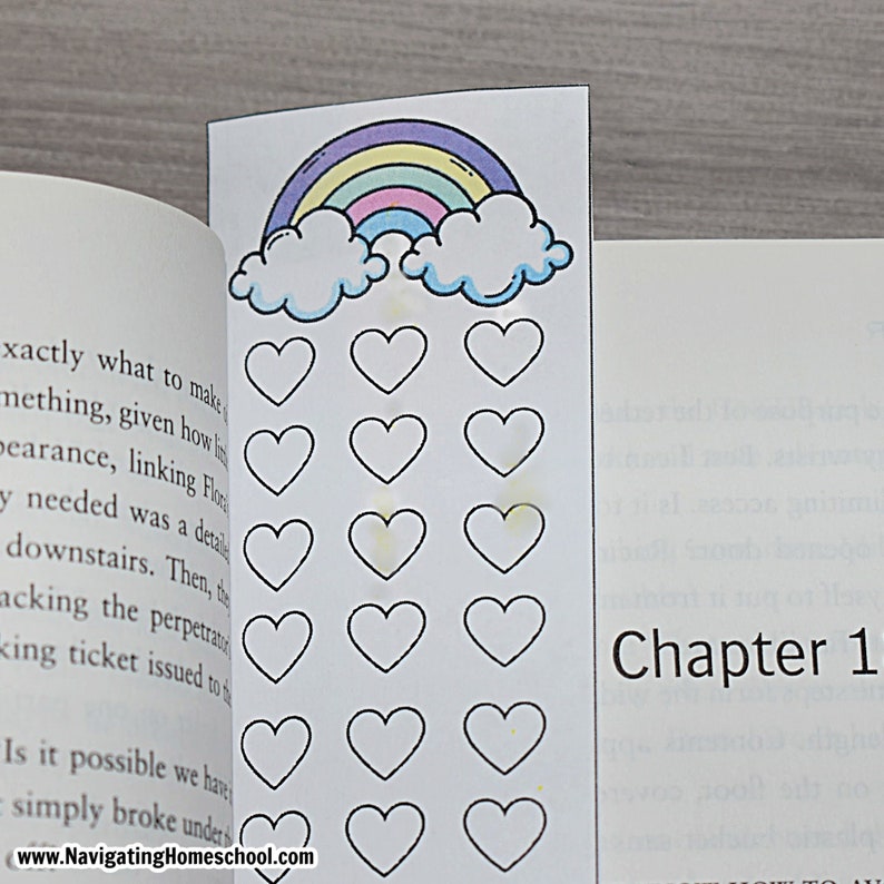 Reading Log Bookmarks Printable for Kids - Rainbow/spring Themed - Etsy