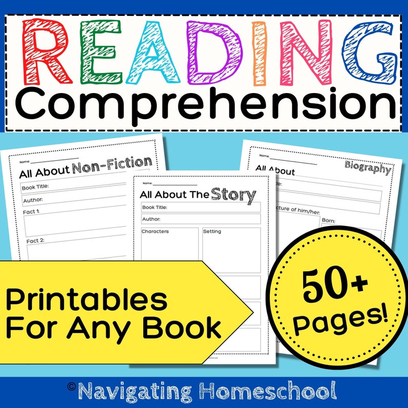 Reading Comprehension Skills Kindergarten 1st Grade 2nd Grade ...