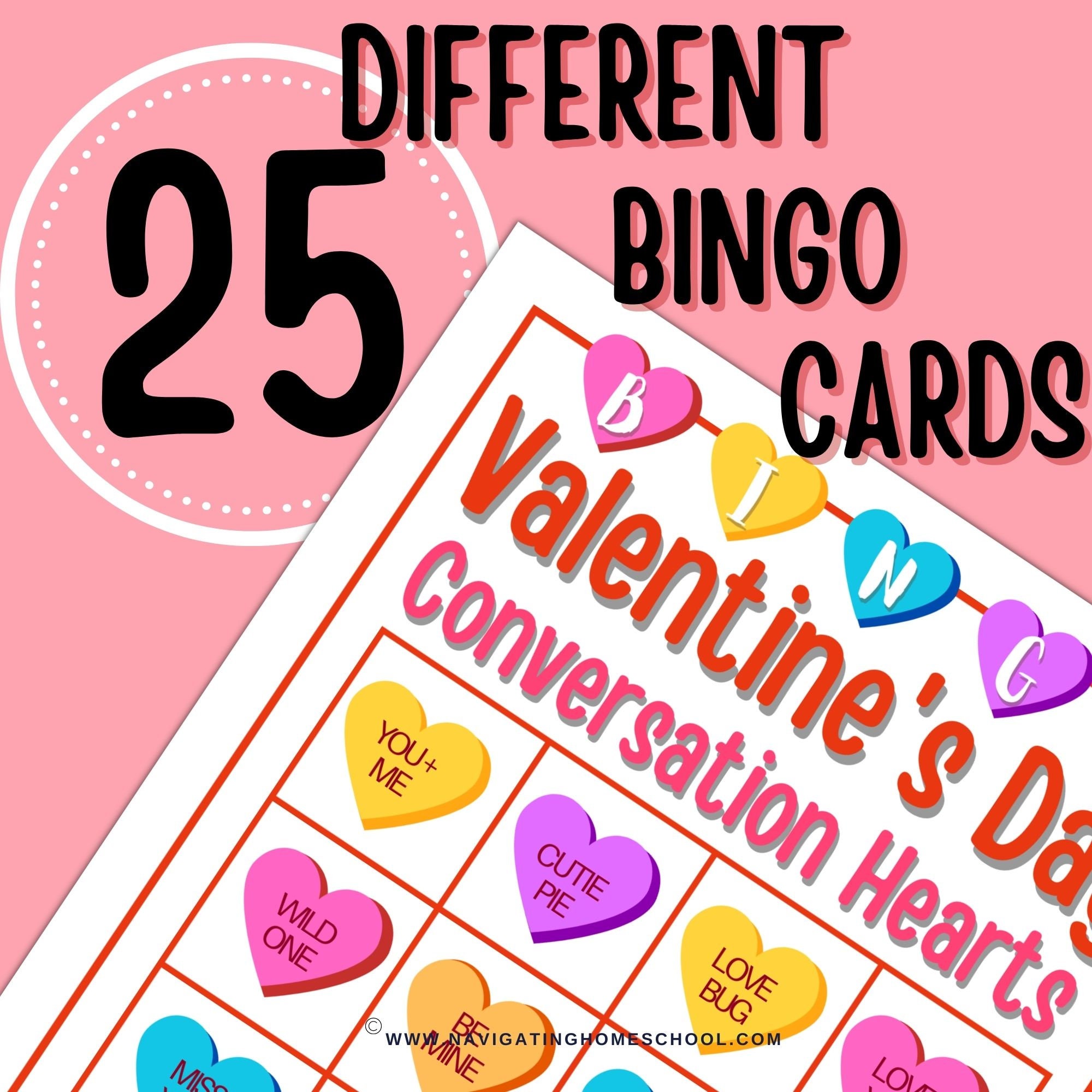 Valentine's Day Bingo With Conversation Hearts for Kids, Valentines ...