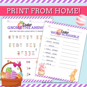 Easter Activity Sheets Packet, Word Searches, Cross Word, Coloring ...