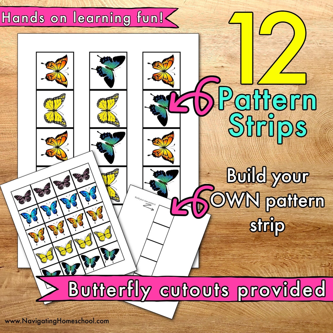 Pattern Worksheets - Butterfly Themed - Math Skills - Preschool ...