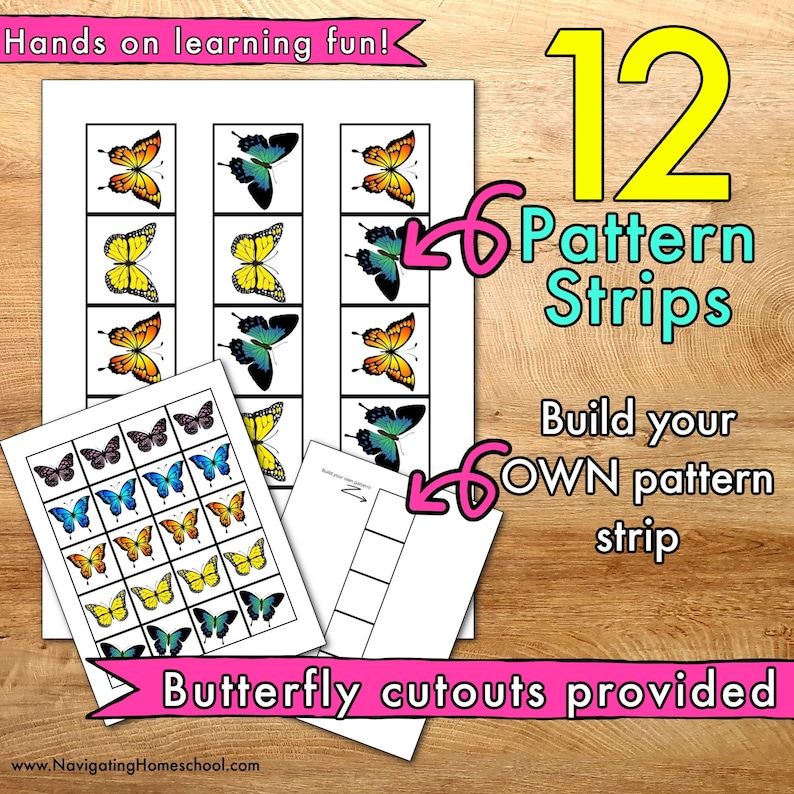 Pattern Worksheets - Butterfly Themed - Math Skills - Preschool ...