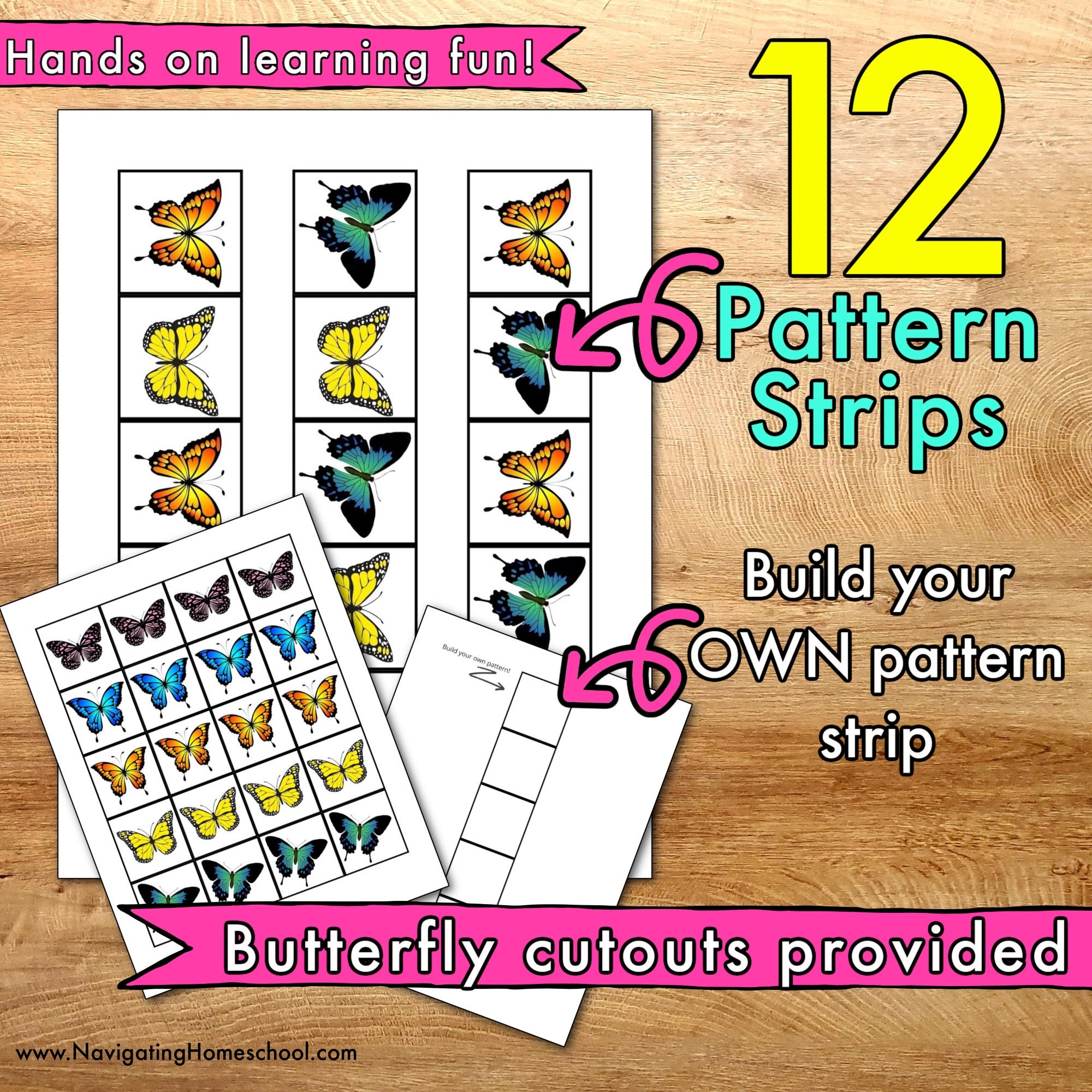 Pattern Worksheets - Butterfly Themed - Math Skills - Preschool ...