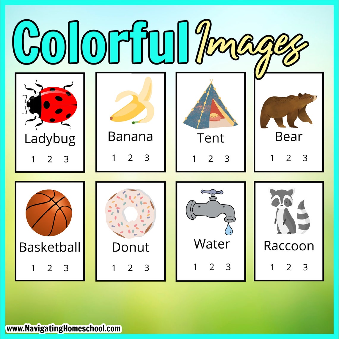 Syllables Flashcard - Counting Syllables - Vocabulary Cards - Preschool ...