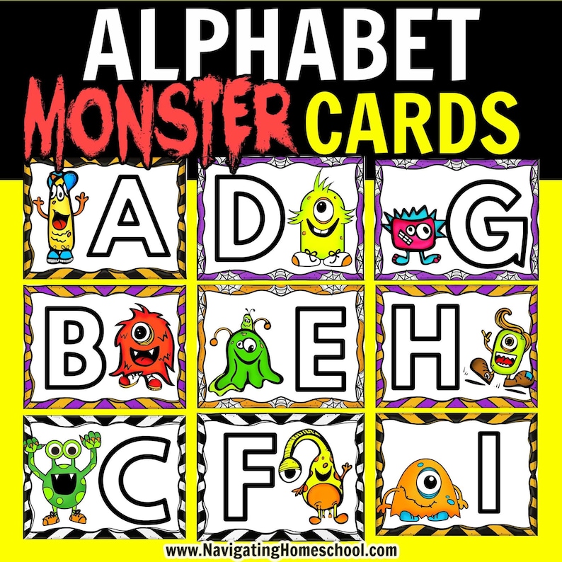Monster Alphabet Printable Activities - Alphabet Play Dough Mats ...