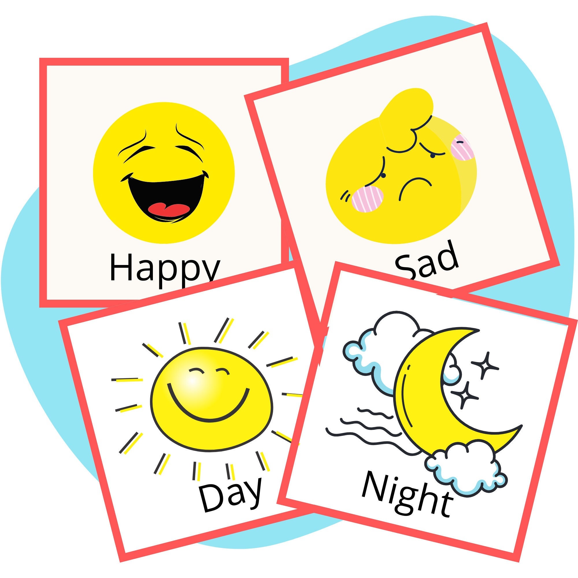 Opposite Matching Cards Game, Memory Game, Flash Cards, Pairing Cards ...