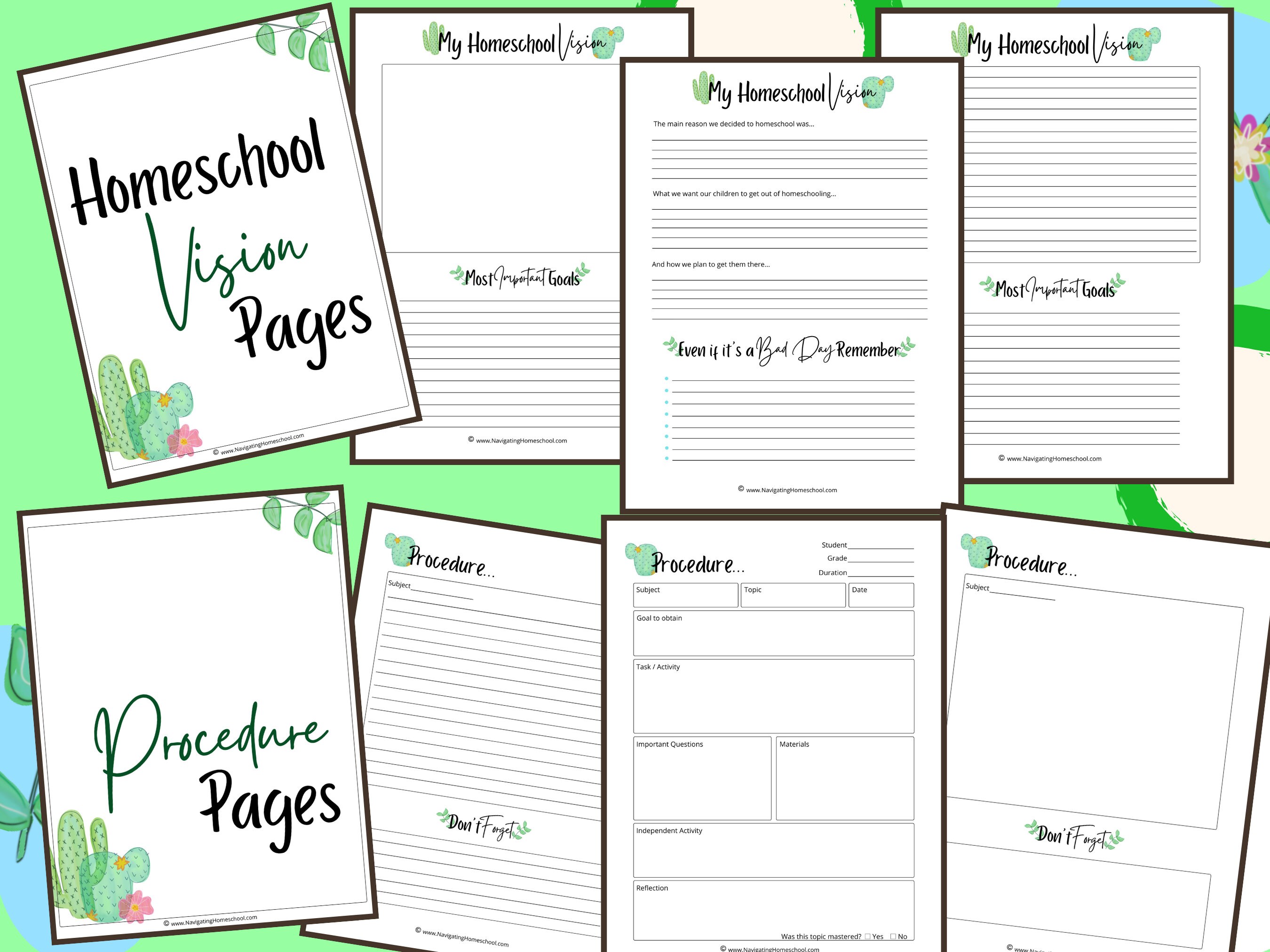 Homeschool Undated Planner Printable Homeschool Schedule - Etsy