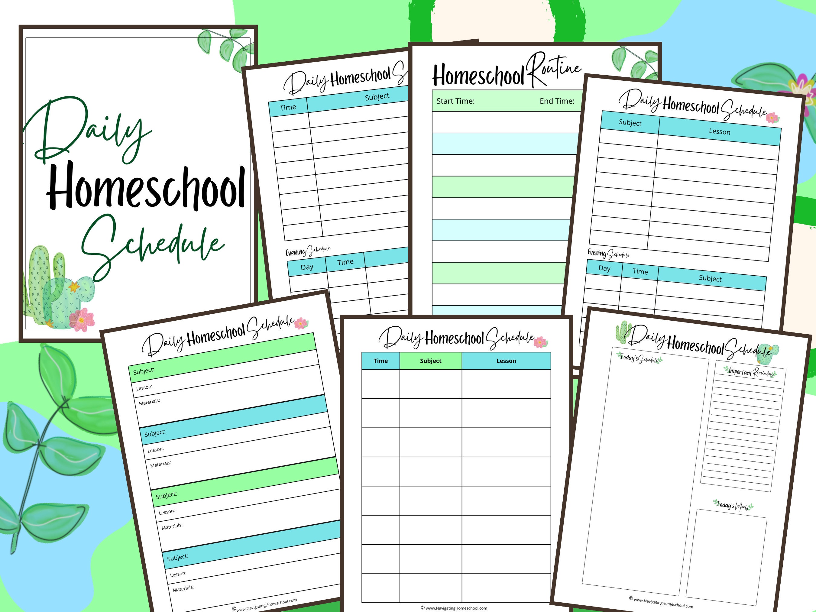 Homeschool Undated Planner Printable Homeschool Schedule - Etsy