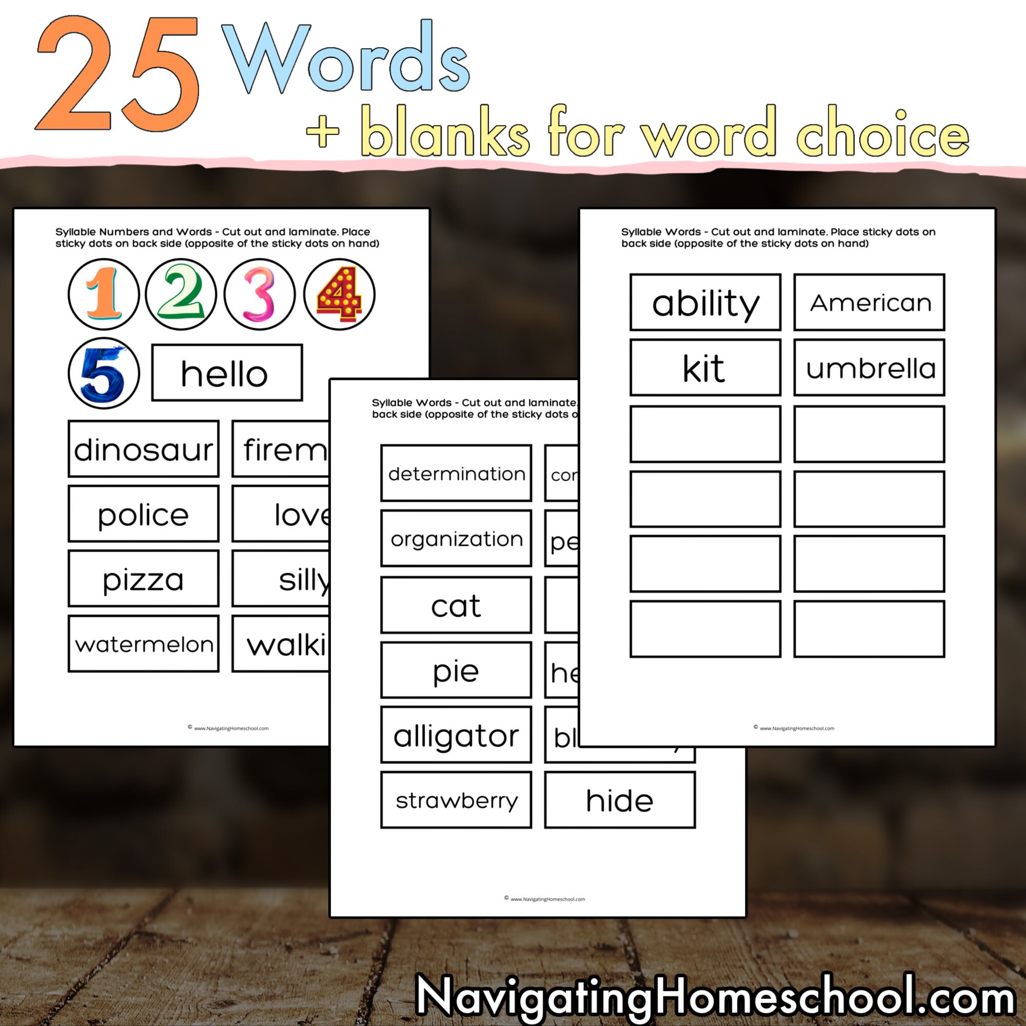 Syllables Flashcard Hands - Counting Syllables - Beginning Reading - Etsy