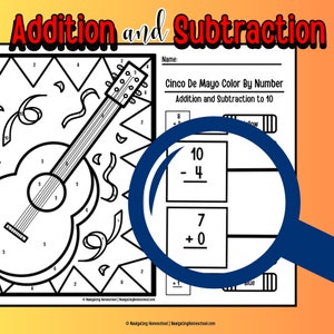 Cinco De Mayo Color by Number, Coloring Pages for Kids, Coloring Guide ...