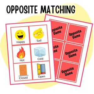 Opposite Matching Cards Game, Memory Game, Flash Cards, Pairing Cards ...