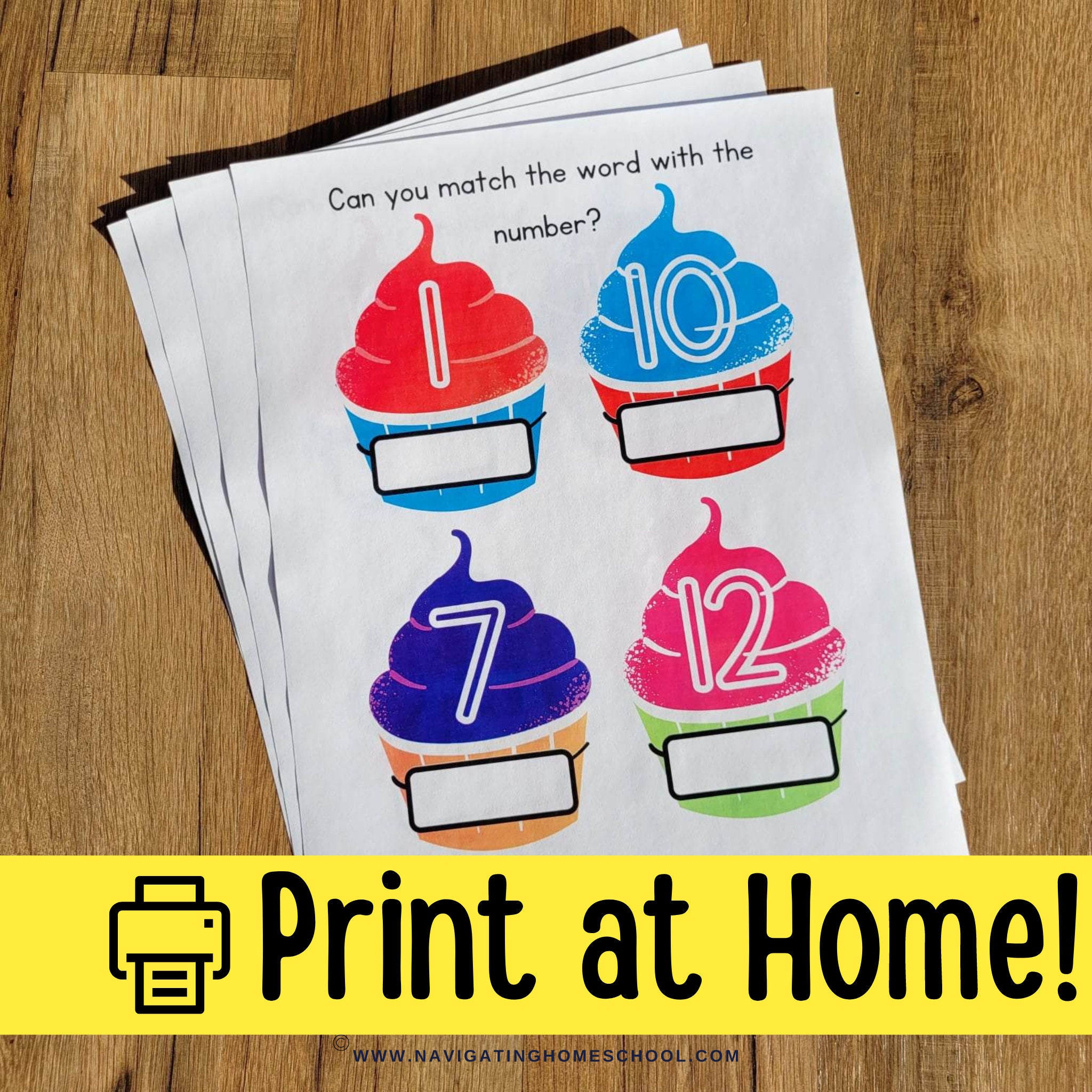 Number Matching, Counting Numbers for Busy Binder, Number Skills for ...