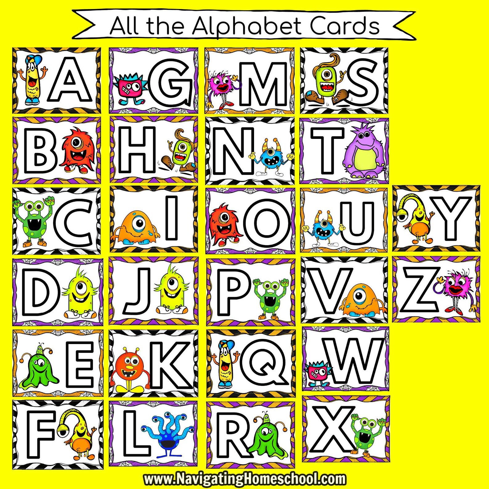 Monster Alphabet Printable Activities - Alphabet Play Dough Mats ...