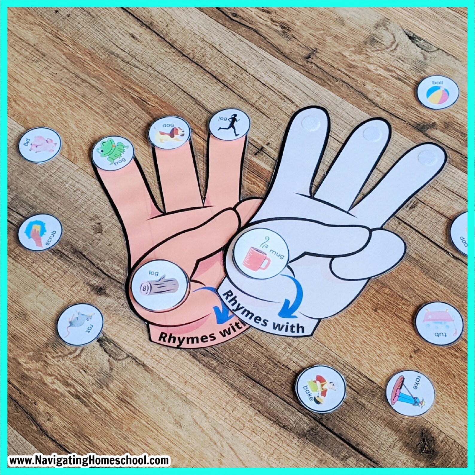 Rhyming Words Objects And Pictures Rhyming Pairs Activity Etsy