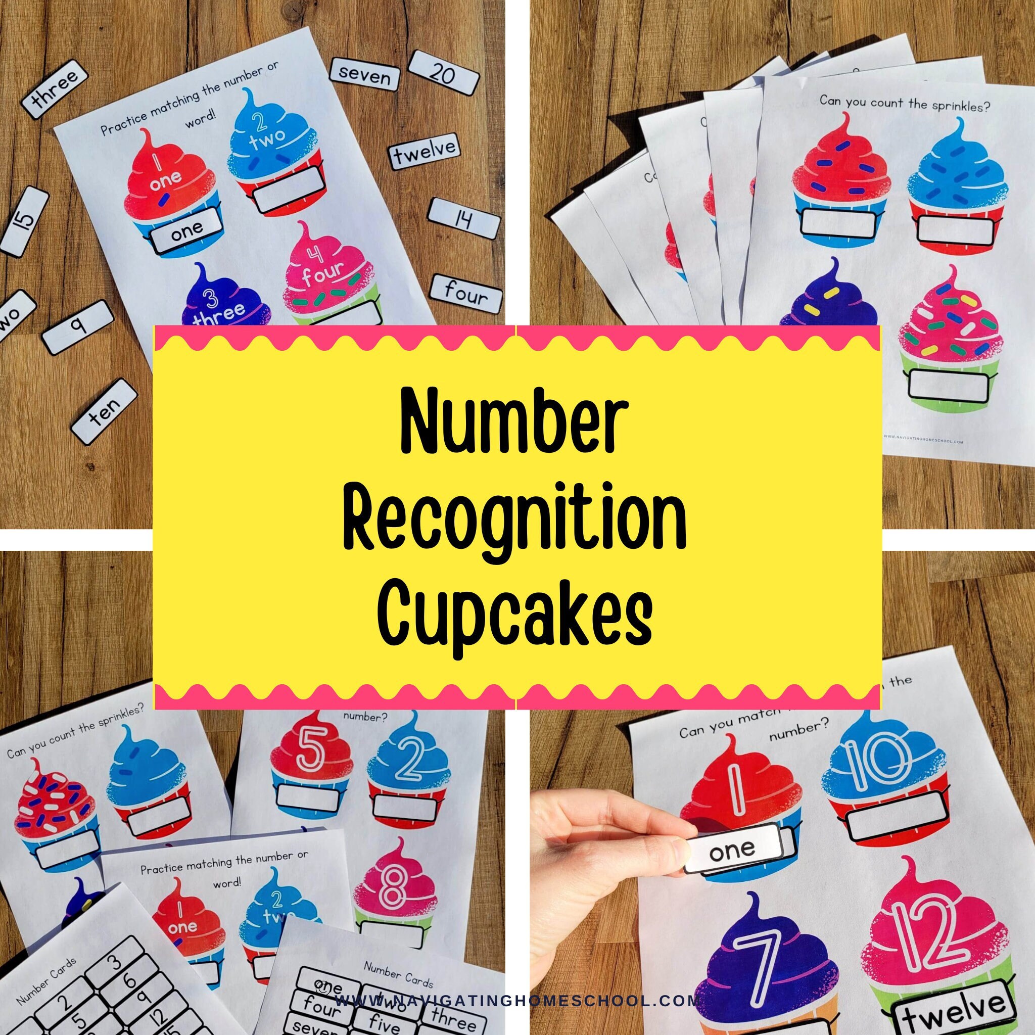 Number Matching, Counting Numbers for Busy Binder, Number Skills for ...