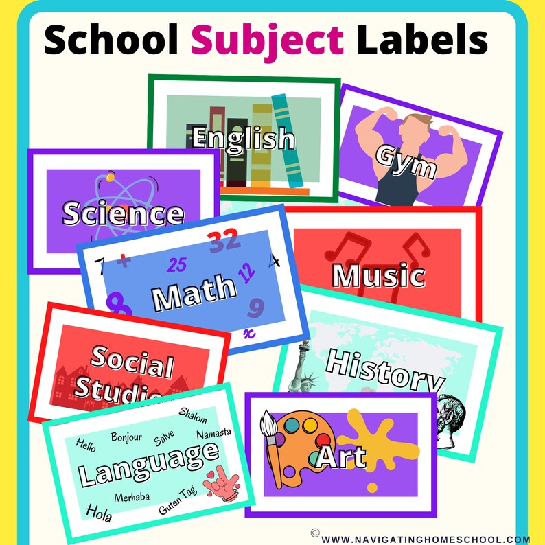 Kids Organizing Labels Printable, Homeschool, Toy Bins, Art Supplies - Etsy