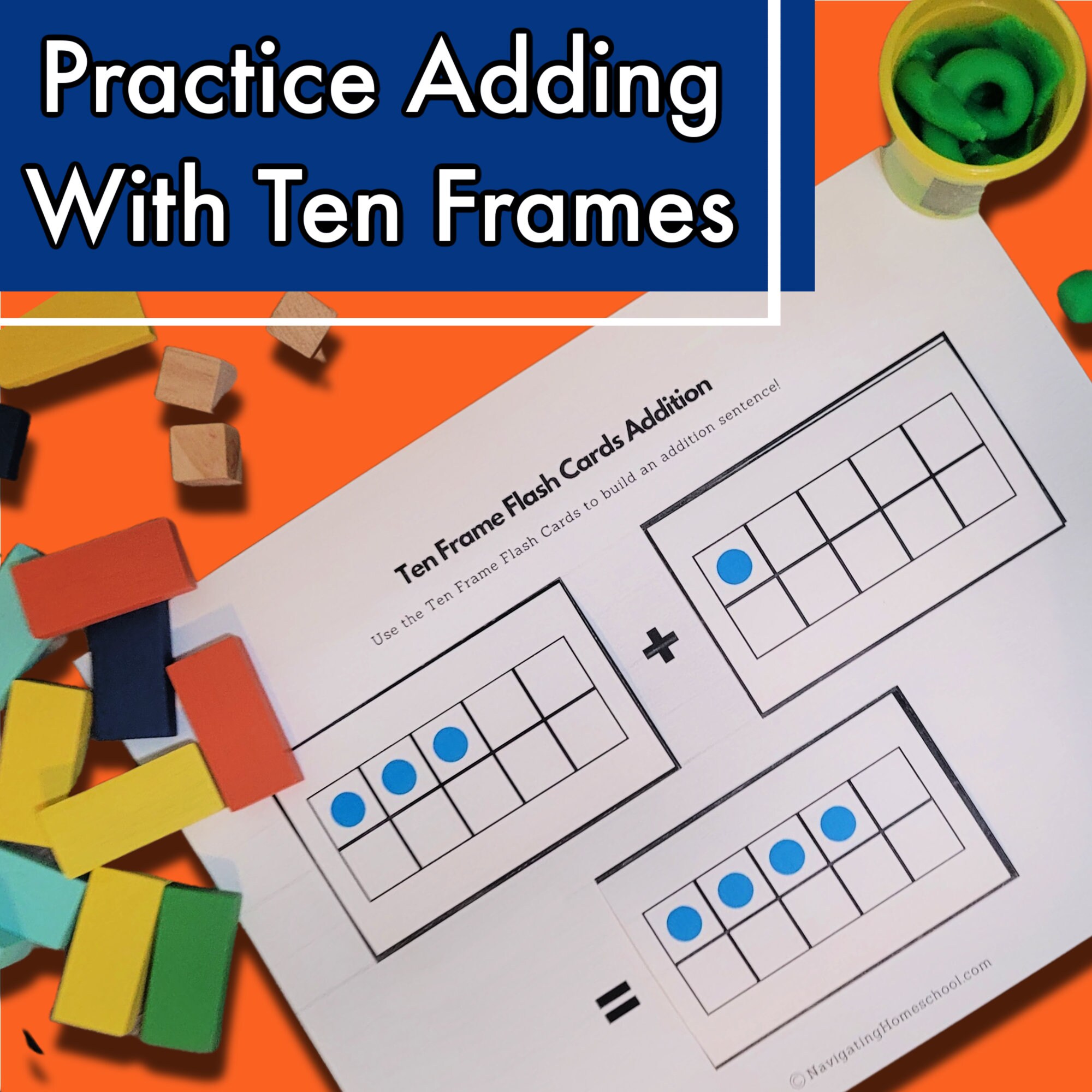 Ten Frame Counting, Number Line, Flash Cards, Worksheets, Addition and ...