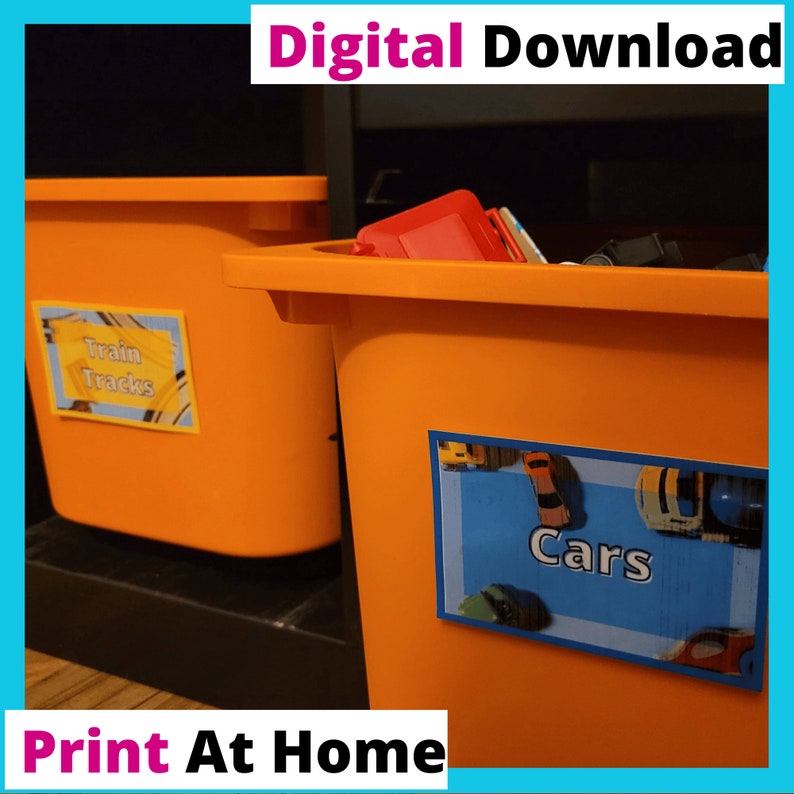 Kids Organizing Labels Printable, Homeschool, Toy Bins, Art Supplies - Etsy