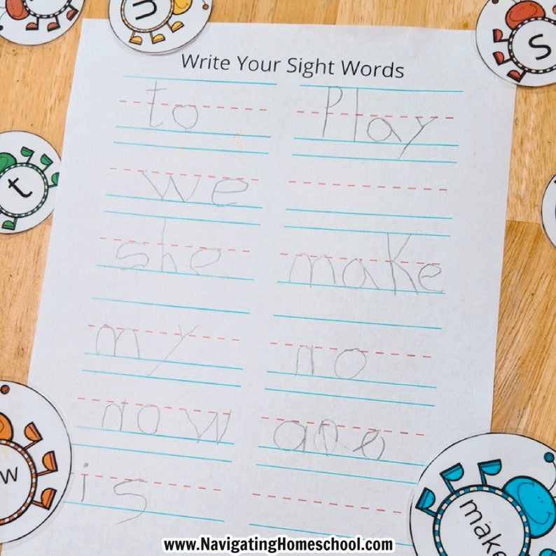 Sight Word Practice Printables Games Spelling Flash | Etsy