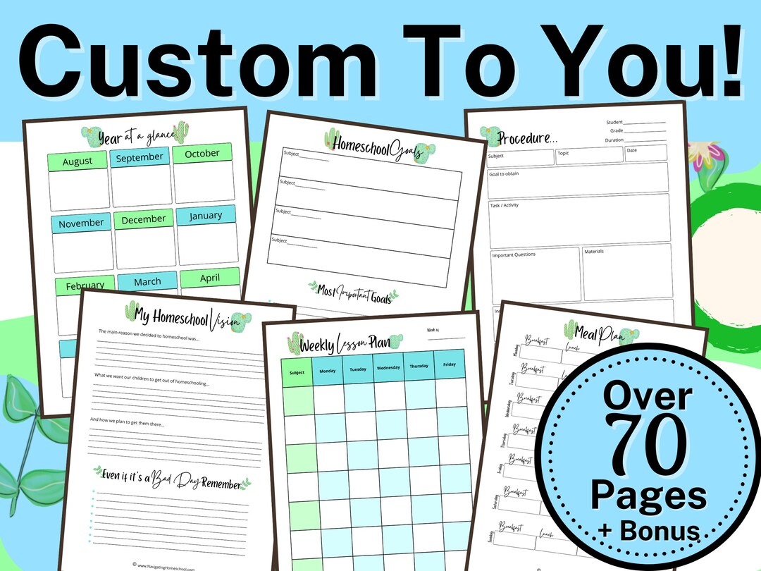 Homeschool Undated Planner Printable, Homeschool Schedule, Planner ...