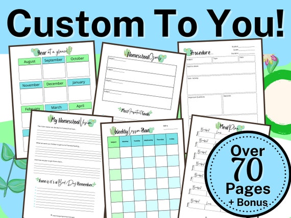 Homeschool Undated Planner Printable Homeschool Schedule - Etsy