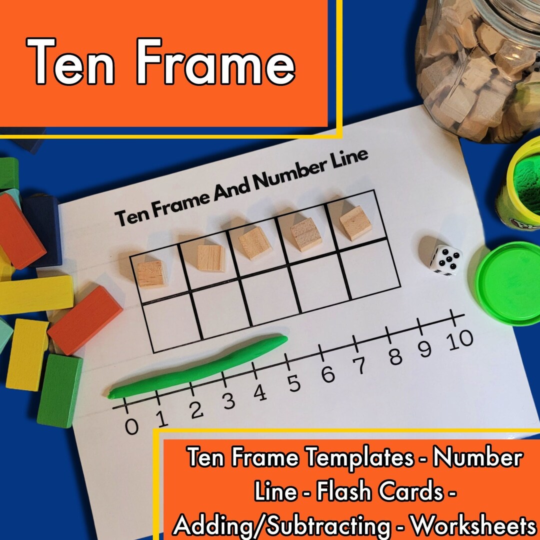 Ten Frame Counting, Number Line, Flash Cards, Worksheets, Addition and ...