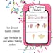 Ice Cream Play Menu, Ice Cream Store Menu, Pretend Play Food Printable ...