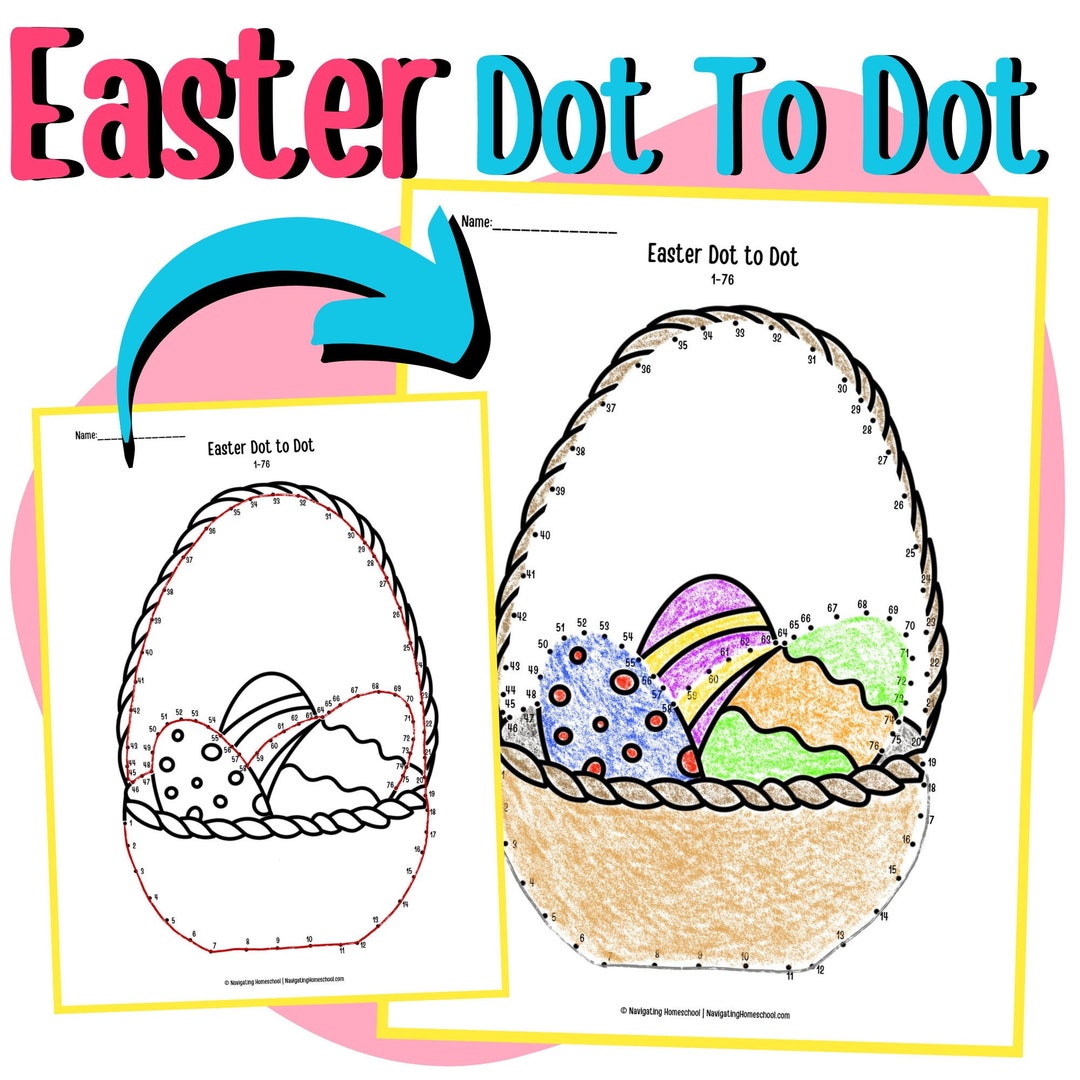 Easter Connecting Dots Under 100, Count to 100, Dot to Dot Under 200 ...