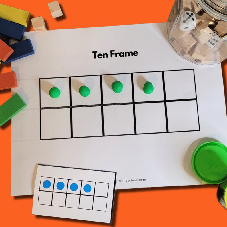 Ten Frame Counting, Number Line, Flash Cards, Worksheets, Addition and ...