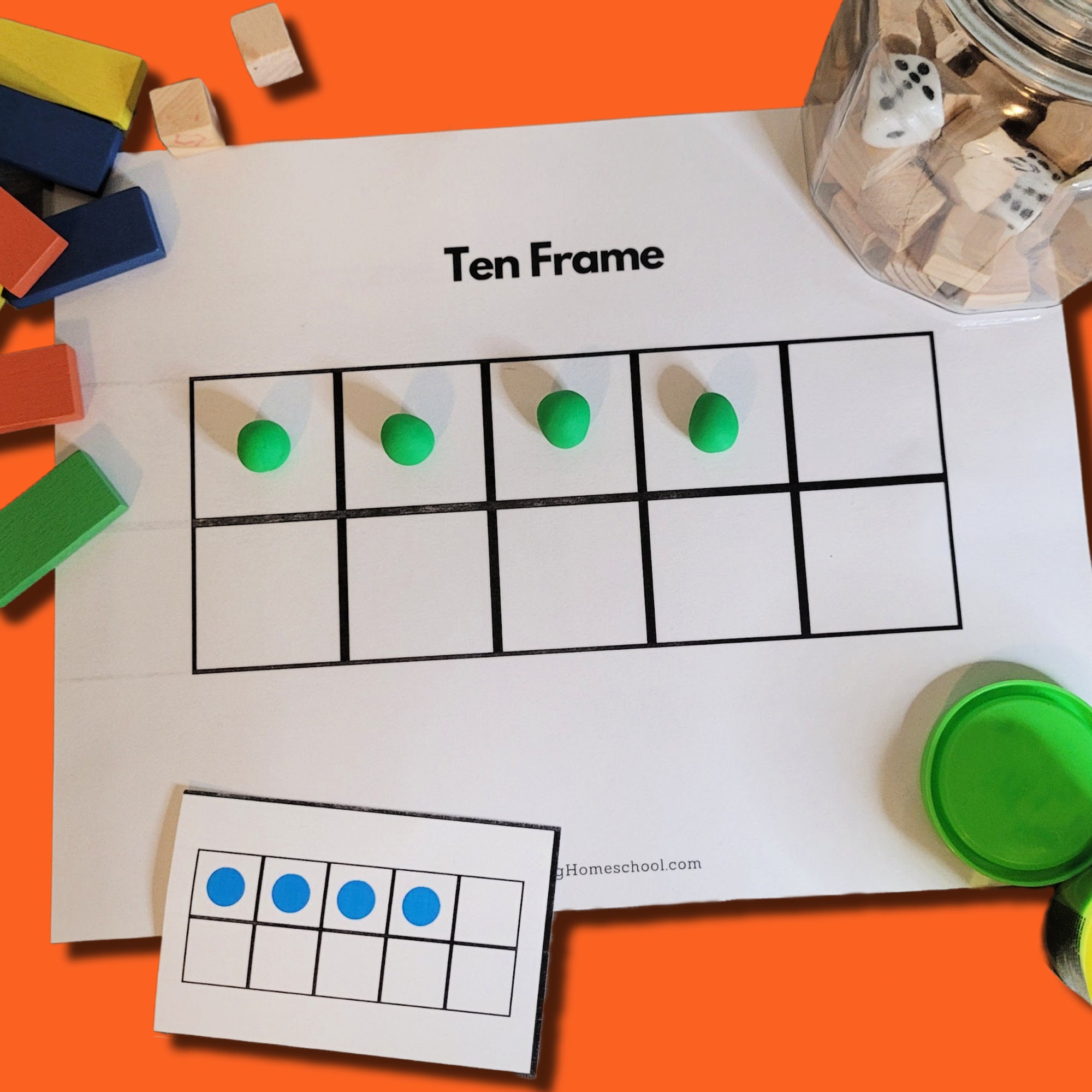Ten Frame Counting, Number Line, Flash Cards, Worksheets, Addition and ...