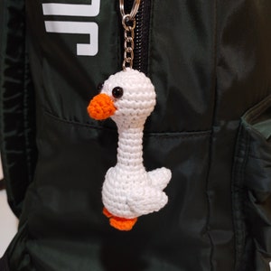 Cute Goose Crochet Keychain - Etsy