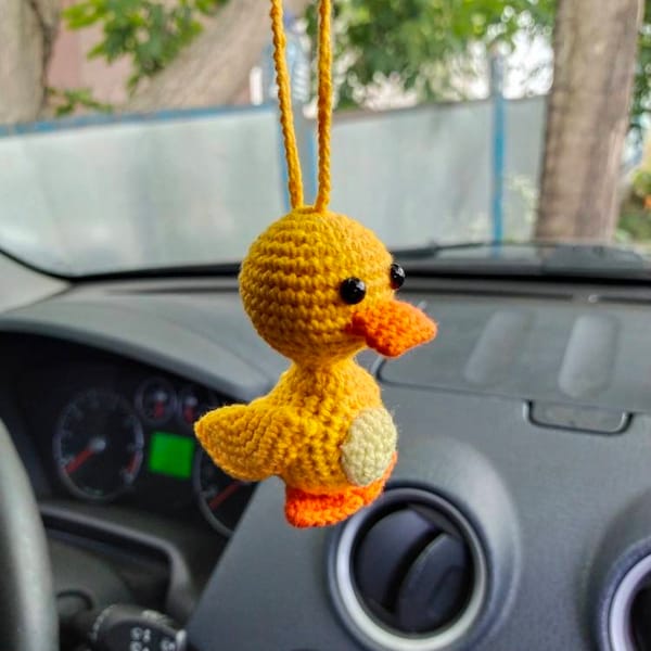 Cute Goose Crochet Keychain - Etsy