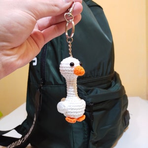 Cute Goose Crochet Keychain - Etsy