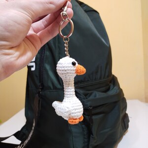 Cute Goose Crochet Keychain - Etsy