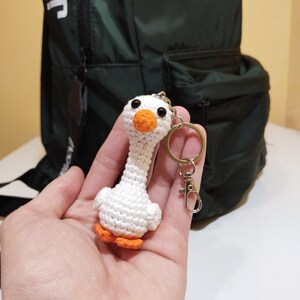 Cute Goose Crochet Keychain - Etsy