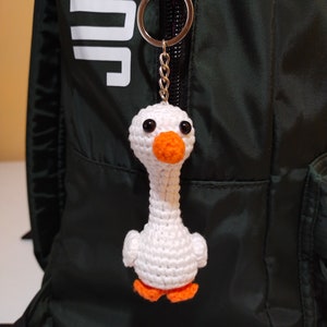 Cute Goose Crochet Keychain - Etsy