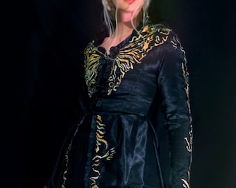 Shadow and Bone Alina Starkov Cosplay Black Kefta and Dress Embroidery ...