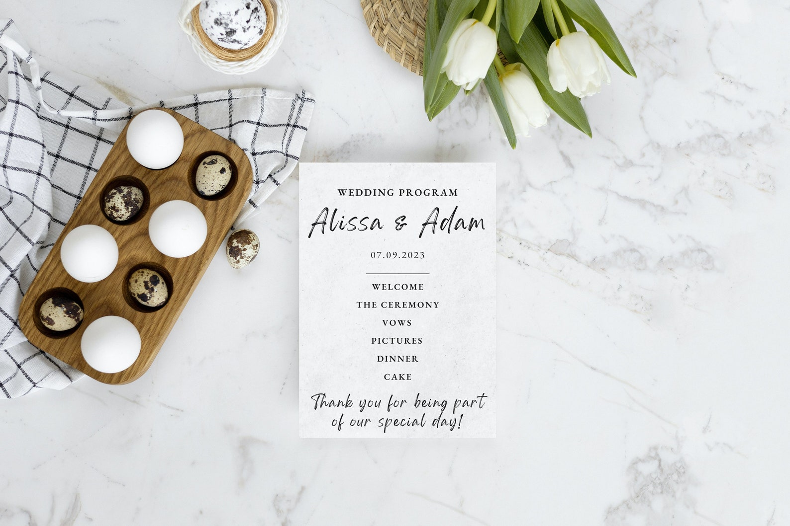 Wedding Program Template Canva, Wedding Program Template Download ...