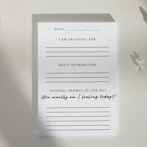 Daily Gratitude Journal, Printable Gratitude Journal, Self-love Journal ...