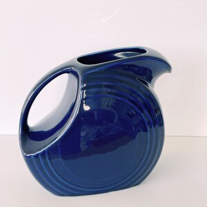 Vintage MCM Ceramic Navy Blue Fiestaware Pitcher - Etsy