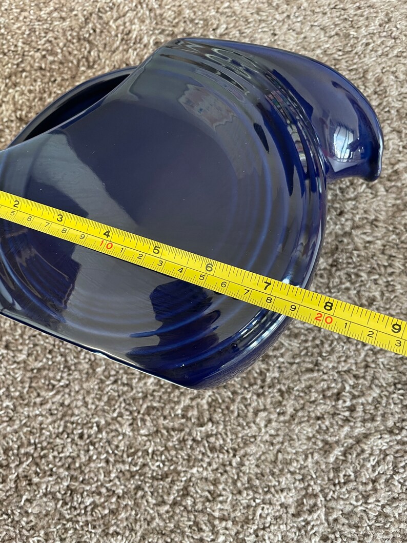 Vintage MCM Ceramic Navy Blue Fiestaware Pitcher - Etsy