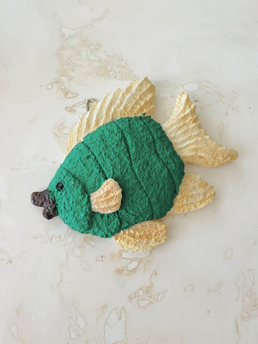 Vintage MCM Plaster Wall Hanging Fish - Etsy