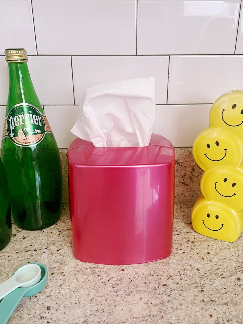 Vintage Art Deco Barbie Core Pink Tissue Box - Etsy