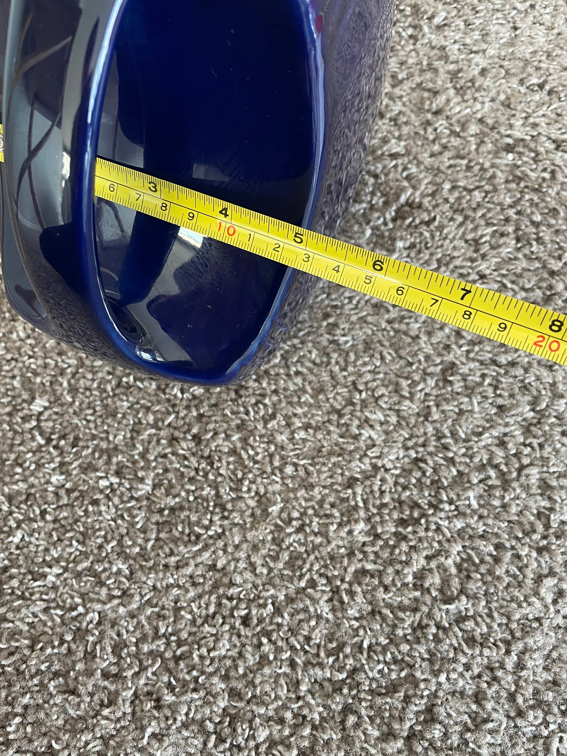 Vintage MCM Ceramic Navy Blue Fiestaware Pitcher - Etsy