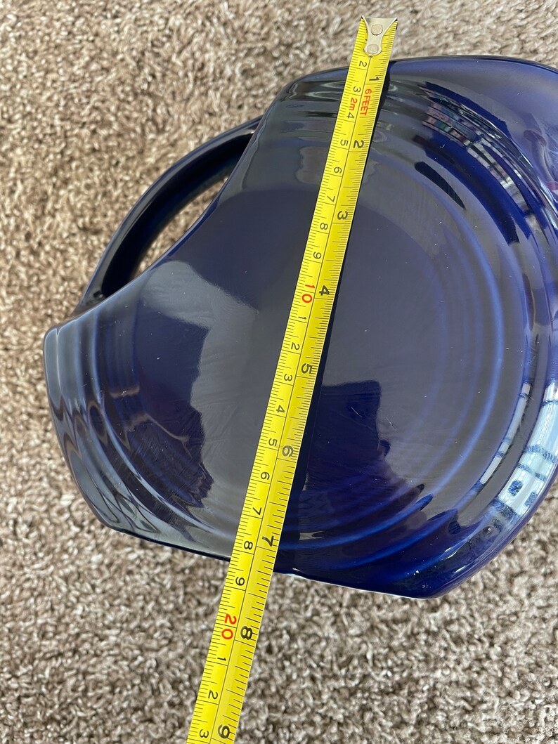 Vintage MCM Ceramic Navy Blue Fiestaware Pitcher - Etsy